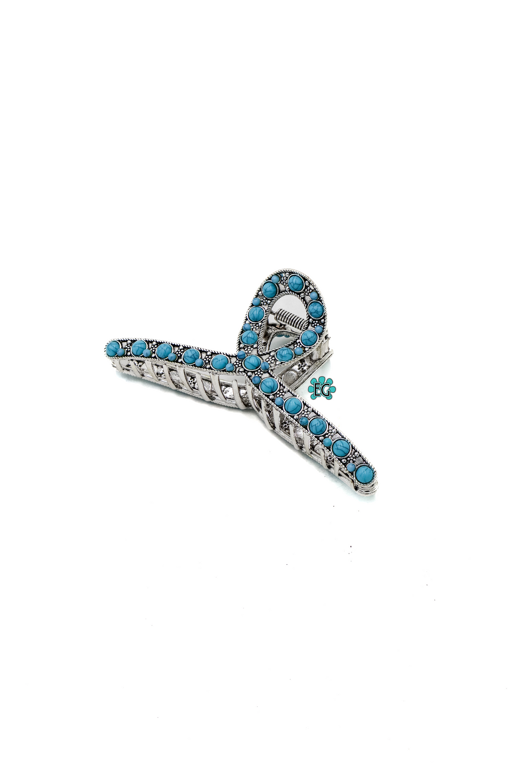 Fancy Claw Clip - Faux Turquoise – JoJo Silver Co.